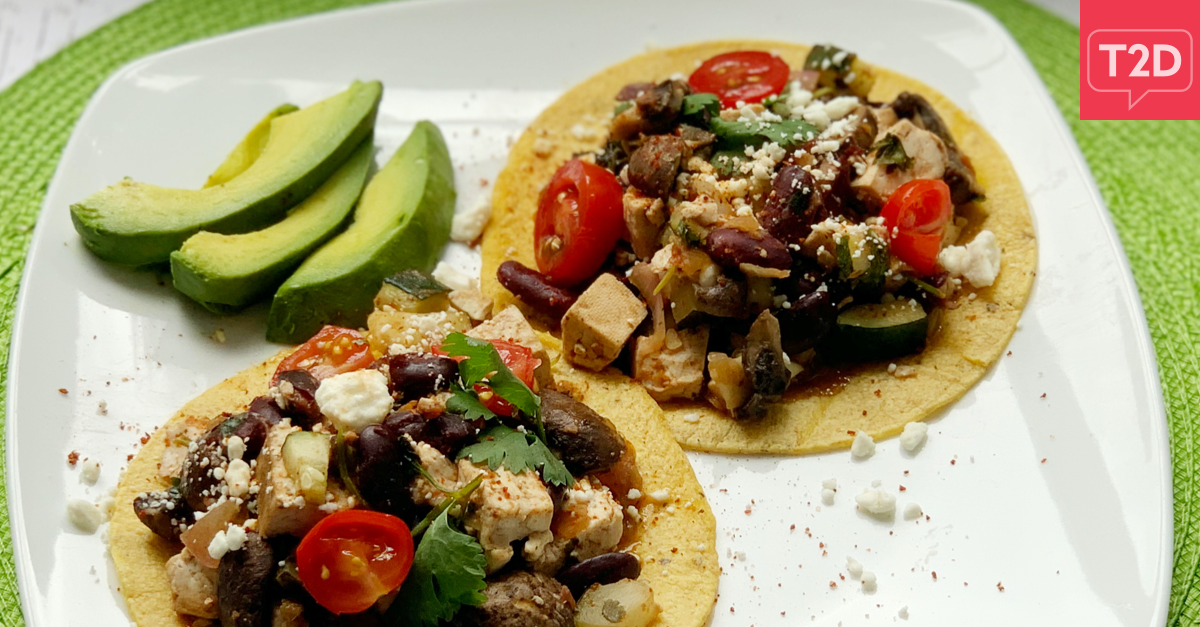 Loaded Veggie Plant-Protein Tacos Recipe | Type2Diabetes.com